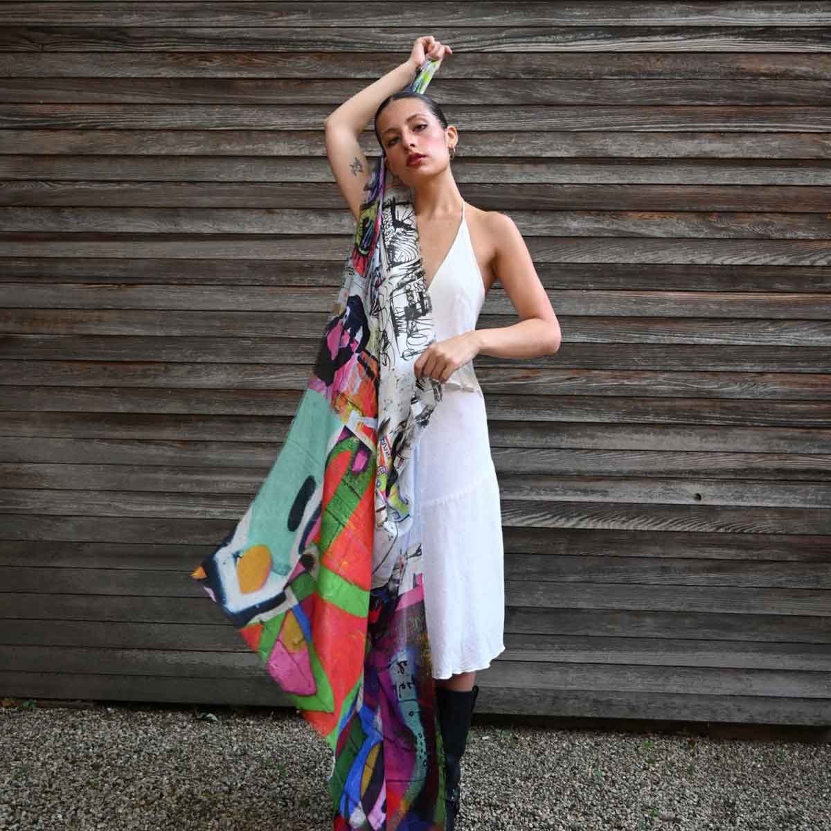 Dream Box Silk Modal Scarf by Isabelle Gougenheim - Designer Silk Scarf ...