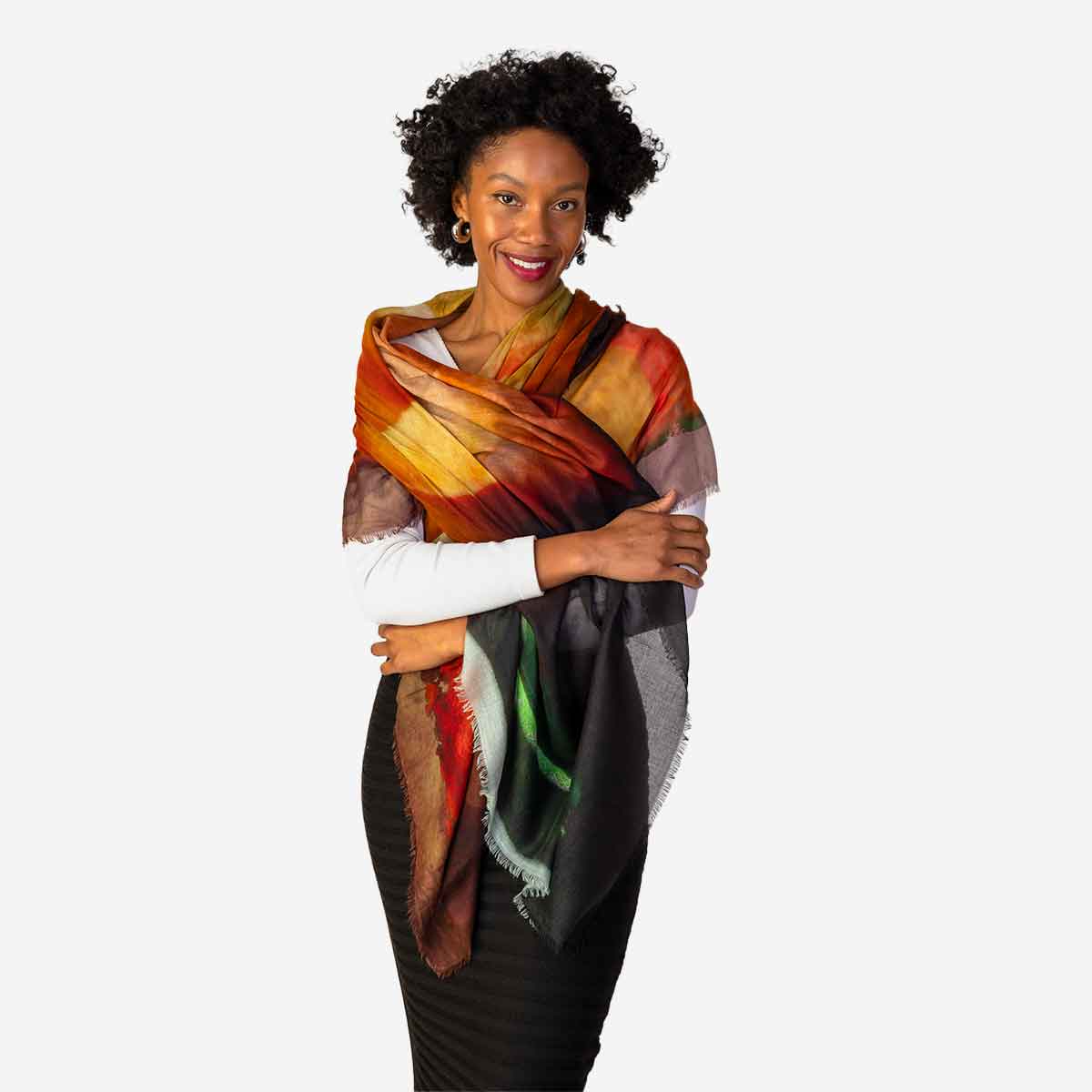 Serenade Silk Modal Scarf by Isabelle Gougenheim - Designer Silk Scarf ...